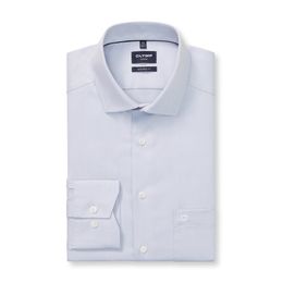 Businesshemd OLYMP "Luxor modern fit", Herren, Gr. 41, N-Gr, silbergrau, Web, Obermaterial: 100% Baumwolle, 2-Knopf-Manschette, Hemden