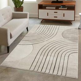 Carpet City Teppich &raquo;BONITO 7170&laquo; rechteckig 11 mm H&ouml;he L&auml;ufer, Flachflor, Hochtief-Muster/ 3D-Effekt, Geo-Muster, Wohnzimmer braun Obermaterial:...