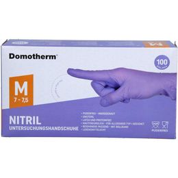Domotherm Unt.Handschuhe Nitril unste.pf M lila 100 St