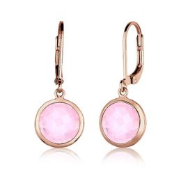 Elli Paar Ohrhänger »Ohrhänger Quartz Rosé 925 Sterling Silber Rosegold« Rosegold onesize Ohrringe für Damen mit Rosenquarz verleihen jedem Outfit...