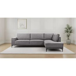 OTTO HOME Ecksofa »Polsterecke Oland, Struktur, Flachgewebe, Luxus-Microfaser, Boucle« L-Form, 289 cm, Wellenunterfederung, Skandi-Design,...