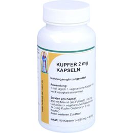 Reinhildis-Apotheke Kupfer 2 mg Gluconat Kapseln 90 St