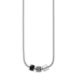 Bruno Banani Kette mit Anhänger »Schmuck Geschenk Edelstahlkette mit runden Elementen« edelstahlfarben-schwarz Elegante Kette von Bruno Banani