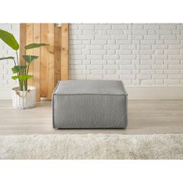 OTTO home Hocker &raquo;FINNLEY, Polsterhocker in Boucl&eacute;, Struktur fein u. Mega Cord verf&uuml;gbar&laquo; passend zum Loveseat der Serie Finnley grau Bezugstoff aus 