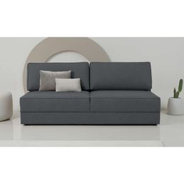 OTTO home Schlafsofa &raquo;Simonton 3-Sitzer, Breite 202 cm&laquo; Liegefl&auml;che 202x146 cm, inkl. Bettkasten, weicher Struktur-Stoff grau 100% Polyester