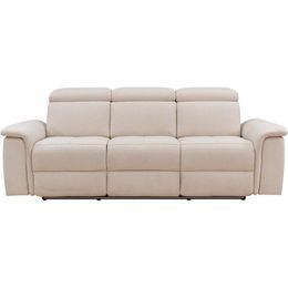 Home Affaire 3-Sitzer &raquo;Pareli 229cm, manuelle u. elektr. Relaxfunktion in 2 Sitzen&laquo; USB, KT-Verstellung, LED Beleuchtung, in Echtleder, Kunstleder, 