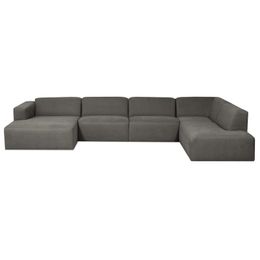OTTO home Wohnlandschaft &raquo;Kelani&laquo; mit dekorativer Knopfsteppung an den Armlehnen grau 100% Polyester