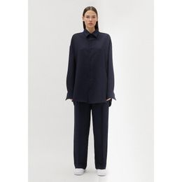 STUDIO SEIDENSTICKER Businesshemd Oversized Langarm Kentkragen Uni Dunkelblau L - normale &Auml;rmell&auml;ngen normale &Auml;rmell&auml;ngen L Passform: Oversized