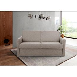Home Affaire Schlafsofa &raquo;Goldpoint 162 cm, Dauerschl&auml;fer, Liegefl&auml;che 120/200cm,&laquo; 2-Sitzer mit Bettfunktion, Bonell-Federkernmatratze braun Struktur 