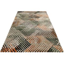Esprit Teppich &raquo;Vario, ESP-40121&laquo; rechteckig 13 mm H&ouml;he Kurzflor, Geometrisches Design, Wohnzimmer, Schlafzimmer gr&uuml;n Obermaterial: 100%...