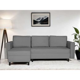 Home Affaire Ecksofa »GLENOE Schlafsofa mit Bettkasten, Recamiere beidseitig montierbar« L-Form, Maße B/T/H: 230/135/84, 5 cm, Velvet & Struktur...