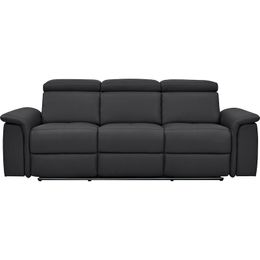 Home Affaire 3-Sitzer &raquo;Pareli 229cm, manuelle u. elektr. Relaxfunktion in 2 Sitzen&laquo; USB, KT-Verstellung, LED Beleuchtung, in Echtleder, Kunstleder, 