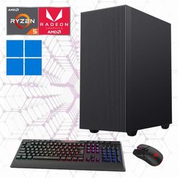 GAMEMAX PC &raquo;Multimedia-PC Edge&laquo; Windows 11 blaue Beleuchtung Umfangreiche Anschlussm&ouml;glichkeiten inkl. WLAN AC und HDMI.