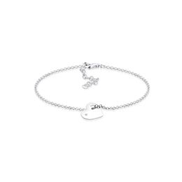 Elli DIAMONDS Armband »Herz Diamant Weiß Brillantschliff (0.015 ct) 925 Sterling Silber« Weiß 20 cm Armband für Damen mit Diamant Perfekt für jeden...