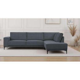 OTTO HOME Ecksofa »Polsterecke Oland, Struktur, Flachgewebe, Luxus-Microfaser, Boucle« L-Form, 289 cm, Wellenunterfederung, Skandi-Design,...