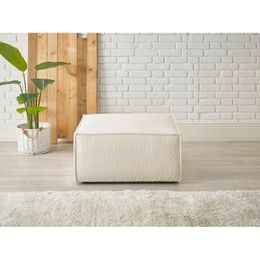 OTTO home Hocker &raquo;FINNLEY, Polsterhocker in Boucl&eacute;, Struktur fein u. Mega Cord verf&uuml;gbar&laquo; passend zum Loveseat der Serie Finnley wei&szlig; Bezugstoff aus 
