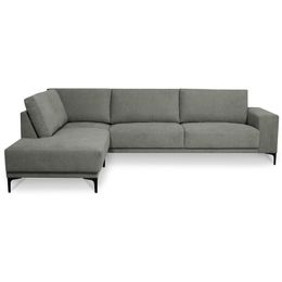 OTTO home Ecksofa &raquo;Xander, L-Form,&laquo; Breite 289 cm, Webstoff, Soft-Touch Chenille, schwarze Metallf&uuml;&szlig;e gr&uuml;n 90% PES, 10% NY