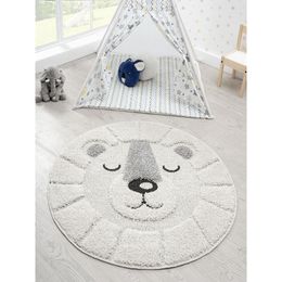 the carpet Teppich &raquo;Lou&laquo; rund 20 mm H&ouml;he Kinderzimmer Teppich strapazierf&auml;hig und pflegleicht Creme Obermaterial: 100% Polypropylen &Oslash; 200 cm 1 Stk.