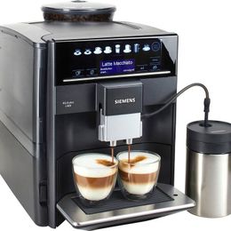 Siemens Kaffeevollautomat »EQ6 plus s400 TE654509DE, Doppeltassenfunktion, Keramikmahlwerk« viele Kaffeespezialitäten, automatische Dampfreinigung,...