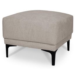 OTTO home Polsterhocker &raquo;Xander&laquo; Breite 58 cm, Soft-Touch Chenille, schwarze Metallf&uuml;&szlig;e beige 90% PES, 10% NY