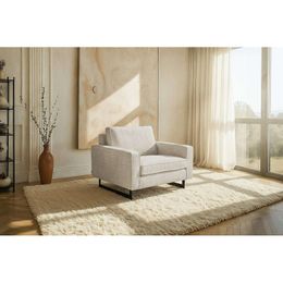 Home Affaire Loveseat &raquo;Pinto 105 cm, Cord, Chenille, Lederoptik&laquo; mit Keder, Metallf&uuml;&szlig;en und auch in Cord Bezug erh&auml;ltlich 100% Polyester