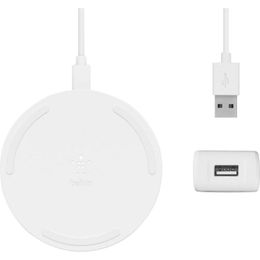 Belkin Wireless Charger &raquo;Wireless Charging Pad mit Micro-USB Kabel & NT&laquo; wei&szlig; Kompatibilit&auml;t f&uuml;r Samsung und Apple