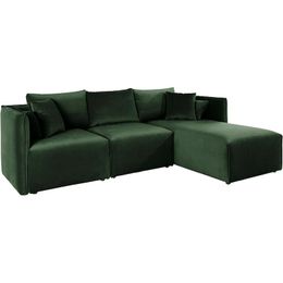 OTTO home Ecksofa &raquo;N&ouml;re L-Form&laquo; 3 Teile, in vielen Bezugsqualit&auml;ten und Farben. Modulteile s. "N&ouml;re" gr&uuml;n Samtoptik (100% Polyester);Struktur (100% 