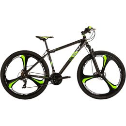 WYLD Mountainbike &raquo;Mountainbike Hardtail 29'' Sharp Schwarz-Gr&uuml;n 21 G&auml;nge&laquo; 21 Gang Kettenschaltung schwarz+schwarz