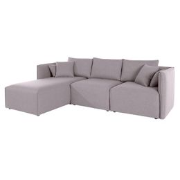 OTTO home Ecksofa &raquo;N&ouml;re L-Form&laquo; 3 Teile, in vielen Bezugsqualit&auml;ten und Farben. Modulteile s. "N&ouml;re" grau Samtoptik (100% Polyester);Struktur (100% 