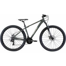 Bikestar Mountainbike 21 Gang Shimano RD-TY300 Schaltwerk Kettenschaltung für Damen und Herren, Kettenschaltung grün