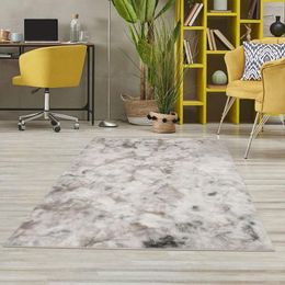 Carpet City Hochflor-Teppich »TOLEDO500« rechteckig 27 mm Höhe besonders weich, 3D-Effekt, Uni-Farben beige Obermaterial: 100% Polyester B : 200 cm...