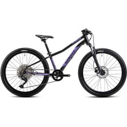GHOST Mountainbike »Lanao 24 Full Party« 22 Gang Shimano Deore RD-M5100 Schaltwerk Kettenschaltung für Damen und Herren, Kettenschaltung lila-schwarz