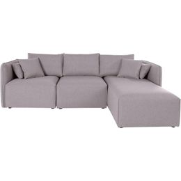 OTTO home Ecksofa &raquo;N&ouml;re L-Form&laquo; 3 Teile, in vielen Bezugsqualit&auml;ten und Farben. Modulteile s. "N&ouml;re" grau Samtoptik (100% Polyester);Struktur (100% 