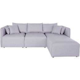 OTTO home Ecksofa &raquo;N&ouml;re L-Form&laquo; 3 Teile, in vielen Bezugsqualit&auml;ten und Farben. Modulteile s. "N&ouml;re" grau Samtoptik (100% Polyester);Struktur (100% 