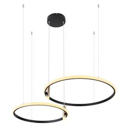 Globo LIGHTING H&auml;ngeleuchte &raquo;COCO&laquo; LED-Modul 1 Stk. warmwei&szlig; - kaltwei&szlig; H&auml;ngelampe Esszimmer-Leuchte Esstischleuchte Wohnzimmer schwarz matt