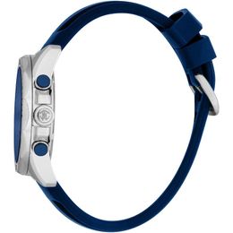 Roberto Cavalli Herren Roberto Cavalli &raquo;Uomo Sport III&laquo; Quarzuhr, Armbanduhr, Herrenuhr, Silikonarmband, analog, Tag blau