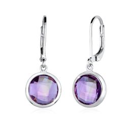 Elli Paar Ohrhänger »Ohrhänger Amethyst Hell Lila 925 Sterling Silber« Violett onesize Ohrringe für Damen mit echtem Amethyst perfekt für...