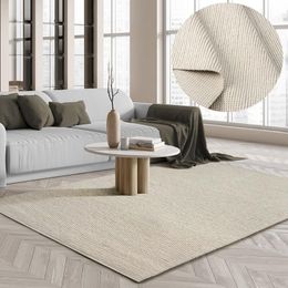 the carpet Teppich &raquo;Premium Wool&laquo; rechteckig Wool Handweb-Teppich Naturfaser Wollteppich beige Wolle