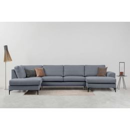OTTO home Wohnlandschaft &raquo;Henry&laquo; mit Metallbeinen, in modernem Design grau 100% PES