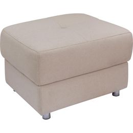 Home Affaire Polsterhocker &raquo;Pareli&laquo; mit komfortablen Federkern und Stauraum beige Webstoff (95% Polyester 5%Nylon)