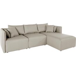 OTTO home Ecksofa &raquo;N&ouml;re L-Form&laquo; 3 Teile, in vielen Bezugsqualit&auml;ten und Farben. Modulteile s. "N&ouml;re" beige Samtoptik (100% Polyester);Struktur (100% 