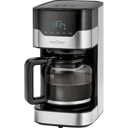 ProfiCook Filterkaffeemaschine »PC-KA 1169« 1, 5 l Kaffeekanne Papierfilter 1x4 schwarz/silberfarben