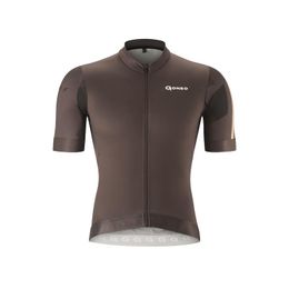 Gonso Radtrikot »TRESERO« Herren Radshirt kurzarm, atmungsaktives Fahrradtrikot mit Rückentasche dunkelbraun M M Enganliegende Passform