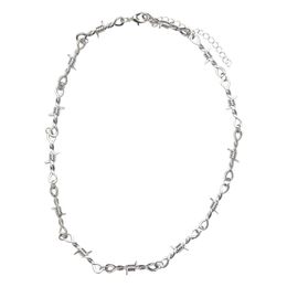 Urban Classics Edelstahlkette »Unisex Barbed Wire Necklace« silver onesize Stilvolle Halsketten für jeden Anlass