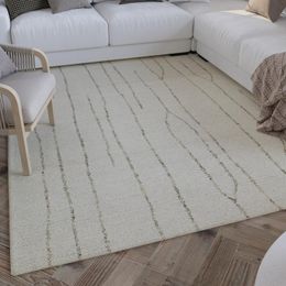 Wecon Home Wollteppich &raquo;Hamptons THIRTYNINE&laquo; rechteckig 10 mm H&ouml;he L&auml;ufer, Schurwolle, Kurzflor, Wohnzimmer, Schlafzimmer, elegant, Linie creme...