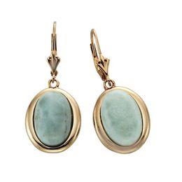 ZEEme Paar Ohrh&auml;nger &raquo;925/- Sterling Silber Larimar&laquo; rot + hellblau one-size Sehr edles Erscheinungsbild
