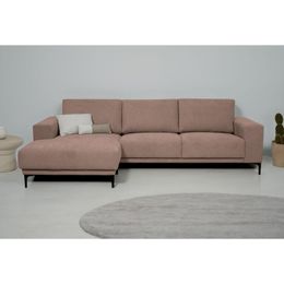 OTTO home Ecksofa &raquo;Xander, L-Form,&laquo; Breite 280 cm, Soft-Touch Chenille, schwarze Metallf&uuml;&szlig;e braun 90% PES, 10% NY