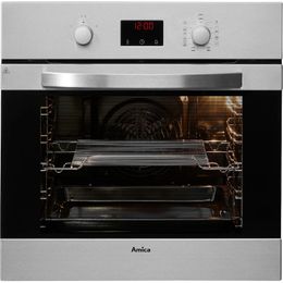Amica Backofen &raquo;10223.3eEHiTsrPrDJX EBP 13624 E&laquo; mit Teleskopauszug nachr&uuml;stbar mit Pyrolyse-Selbstreinigung silberfarben