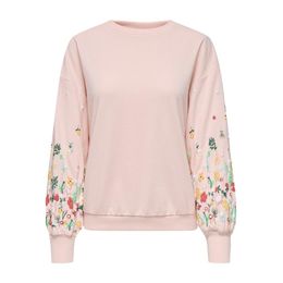 Only Sweatshirt 'ONLBrooke' Damen Gr&ouml;&szlig;e M tanne / hellgr&uuml;n / rosa / blutrot