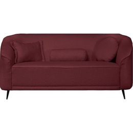 Home Affaire 2-Sitzer &raquo;Ashly&laquo; in 3 Bezugsvarianten, Boucl&eacute;, Samtoptik und Struktur weich. rot 93% Polyester, 6% Acryl, 1% Baumwolle